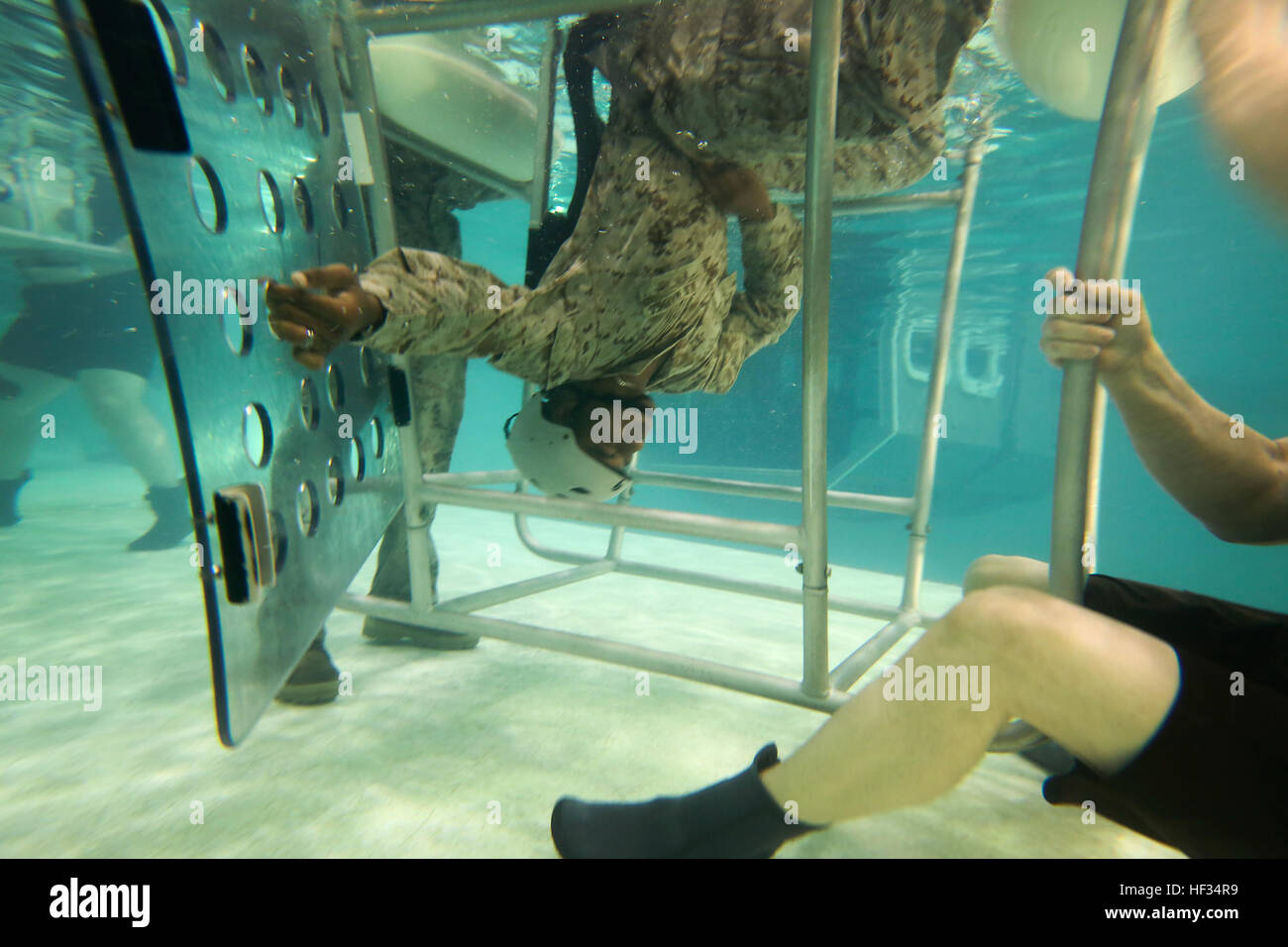 A Marine with the 26th Marine Expeditionary Unit practices shallow ...