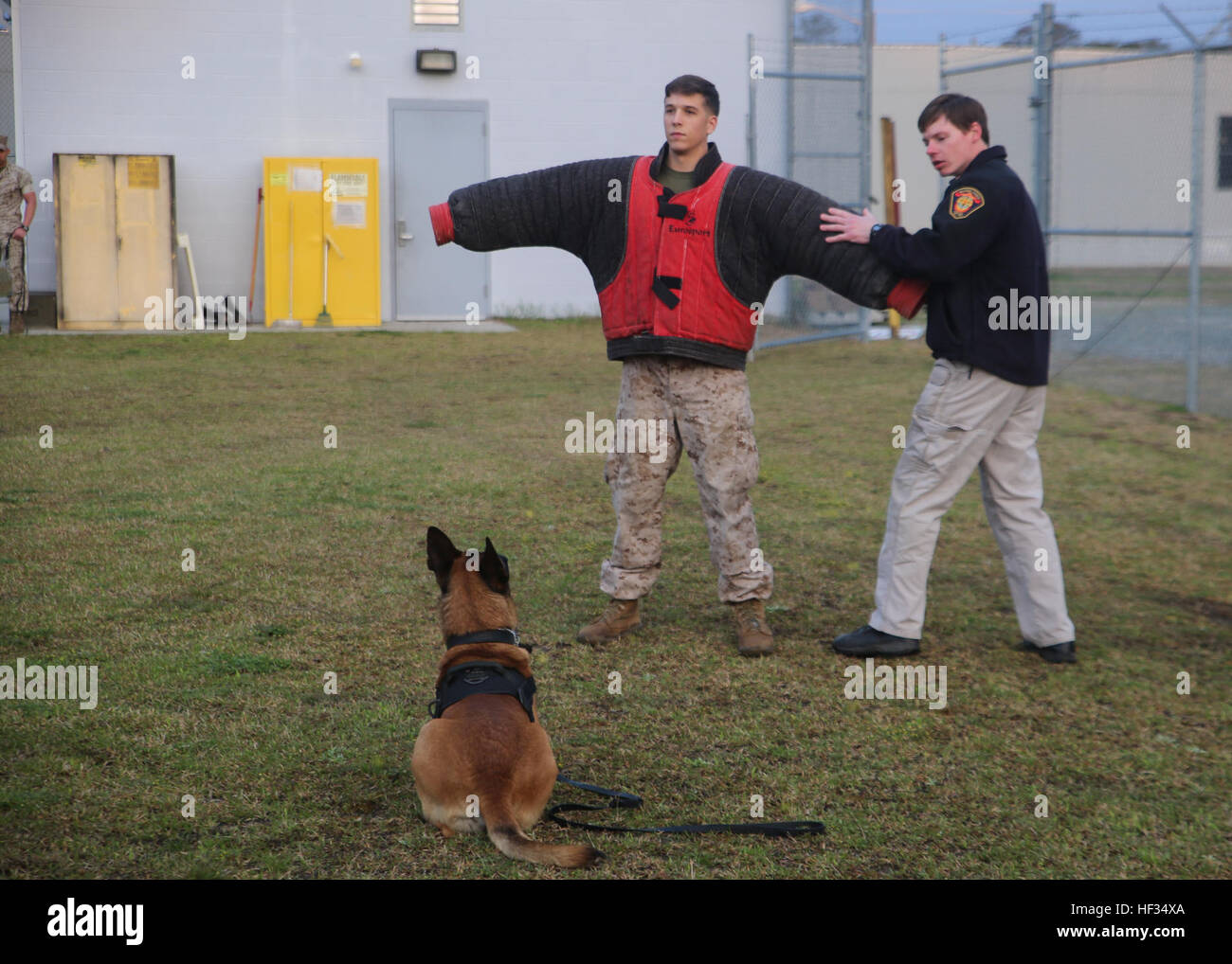 Lance Cpl. Kendall James (left), a K-9 handler with the Provost Marshal ...