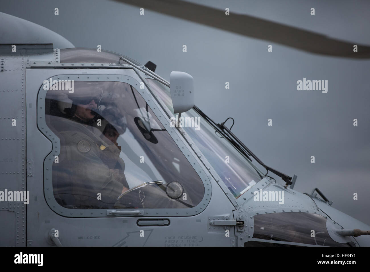 Lt. j.g. Austin Wood, a copilot from Detachment 5, Helicopter Maritime ...