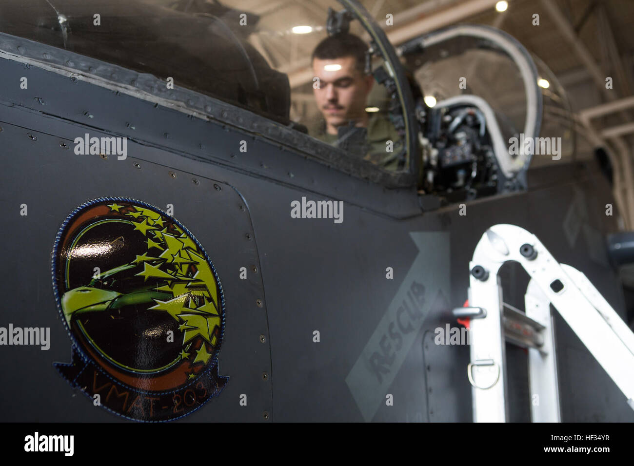 U.S. Marine Corps Lance Cpl. Shane D. Listisen, an airframes mechanic ...