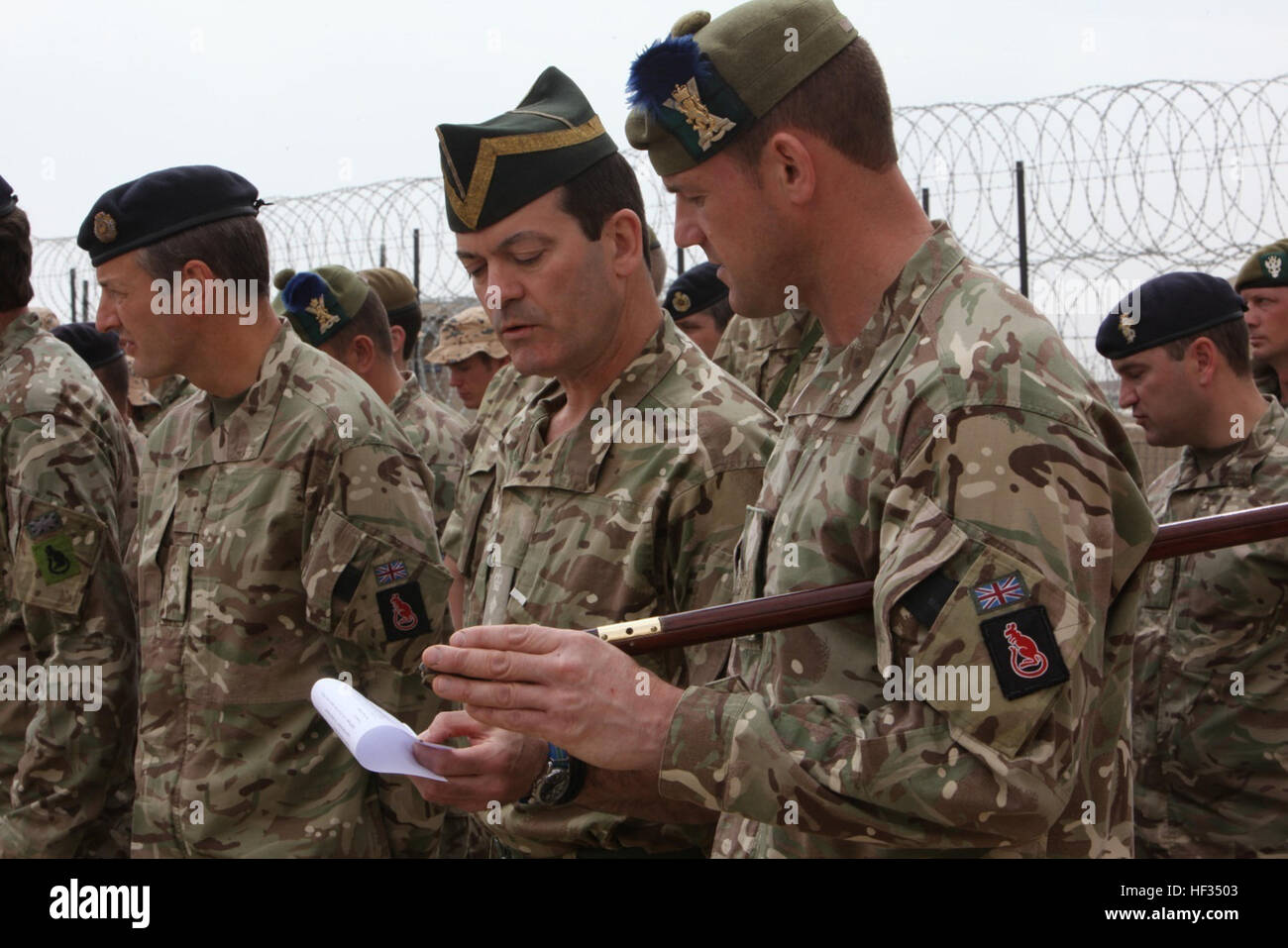 British Army Col. David Madden, center, the Regional Command (Southwest ...