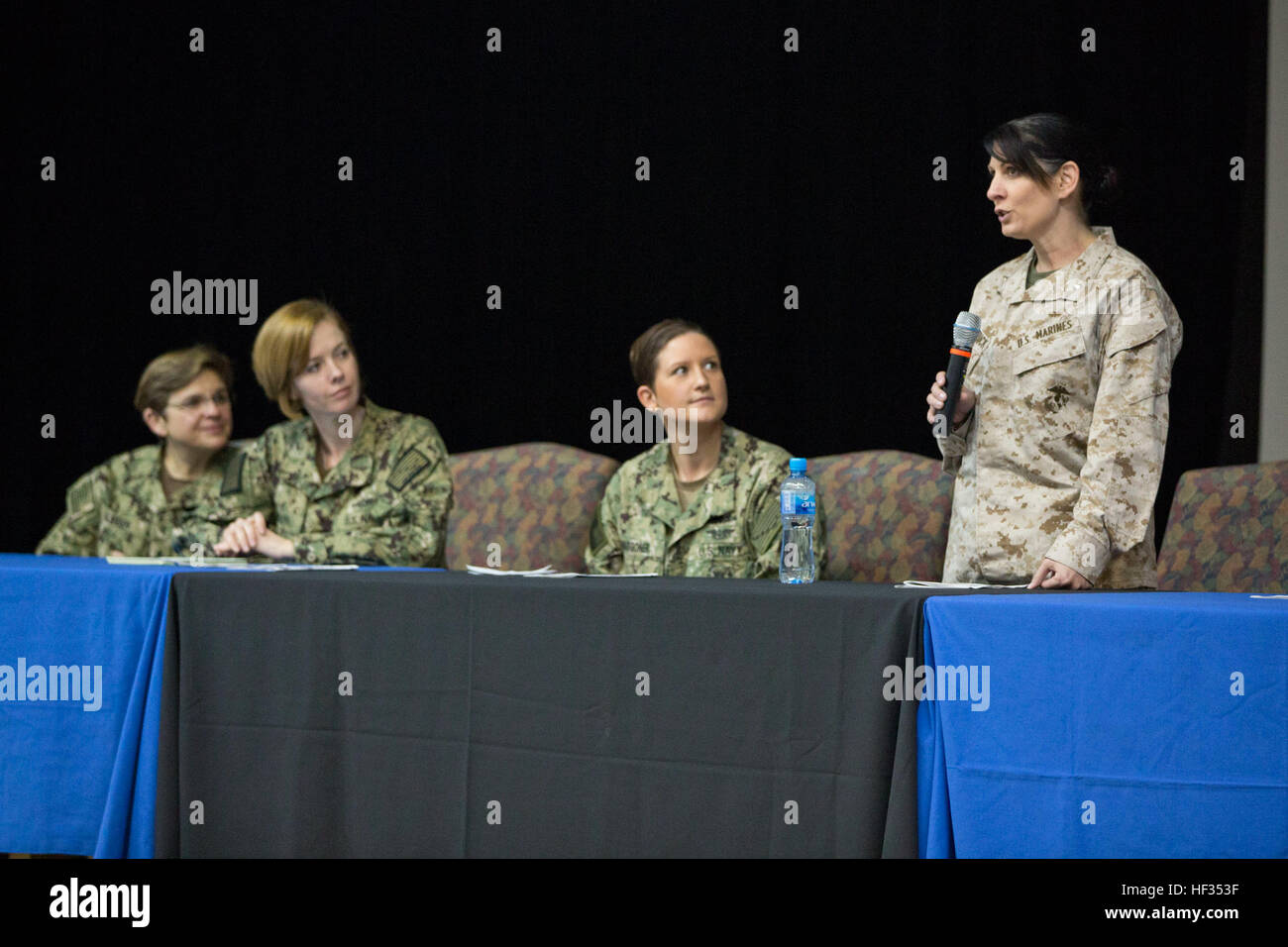 U.S. Marine Corps Lt. Col. Marta Moellendick, assistant chief of staff ...