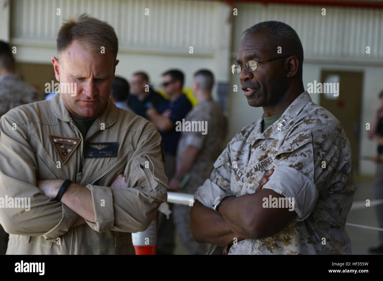 U.S. Marine Lt. Gen Ronald Bailey, right, the Deputy Commandant for ...