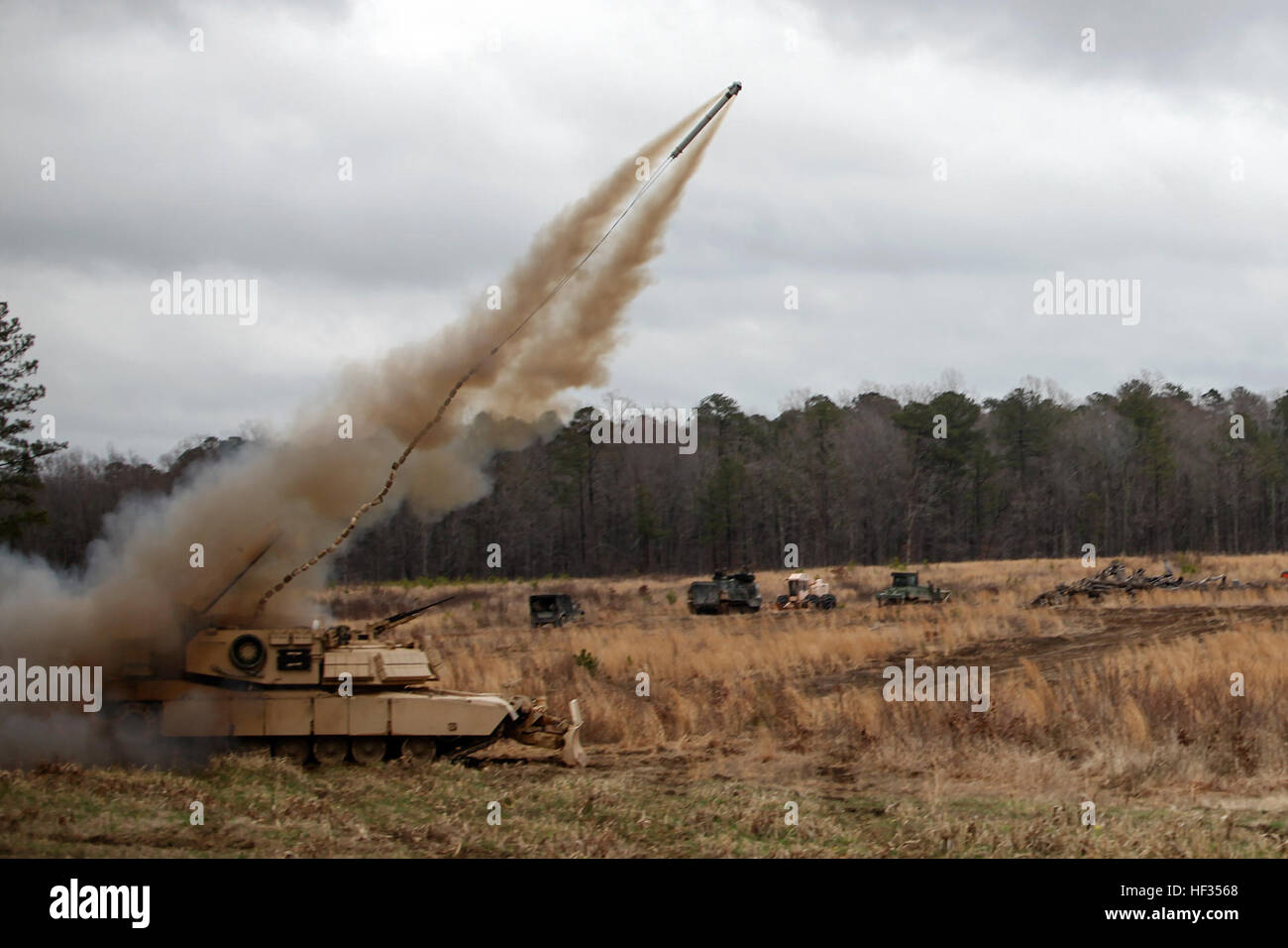 An M1A1 Abrams tank with 2nd Tank Battalion, 2nd Marine Division ...