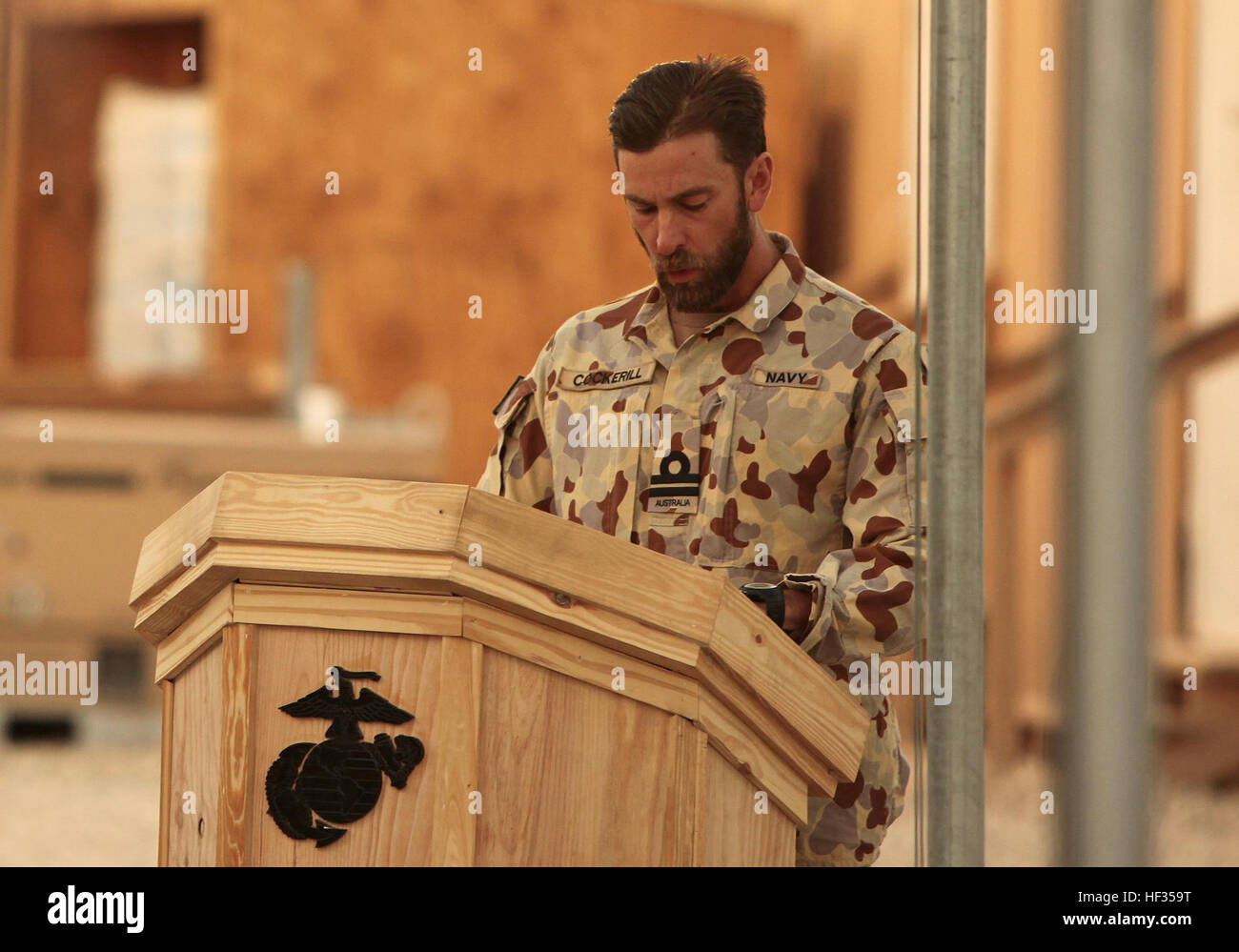 Australian Navy Lt. Chris Cockerill, officer in command for Combined ...