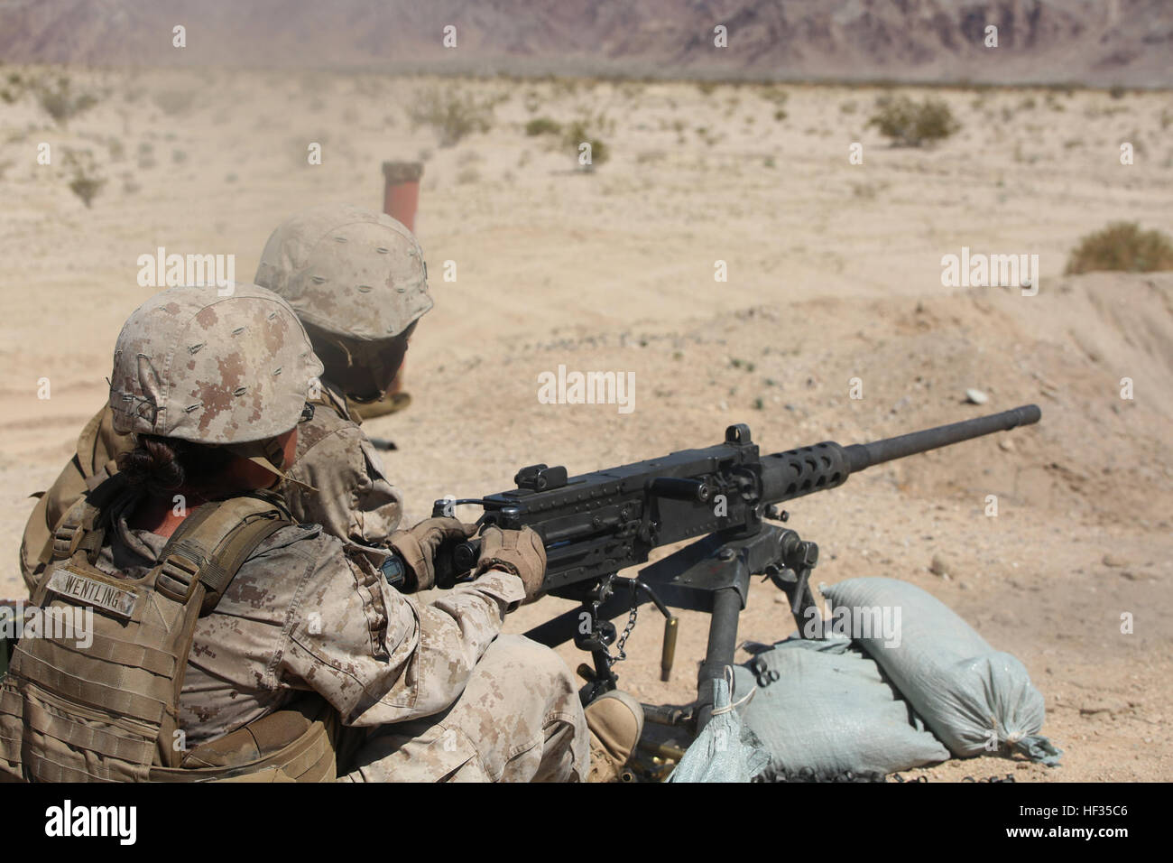 Cpl. Sarah Wentling, left, and Sgt. Tara Copeland, both machine gunners ...