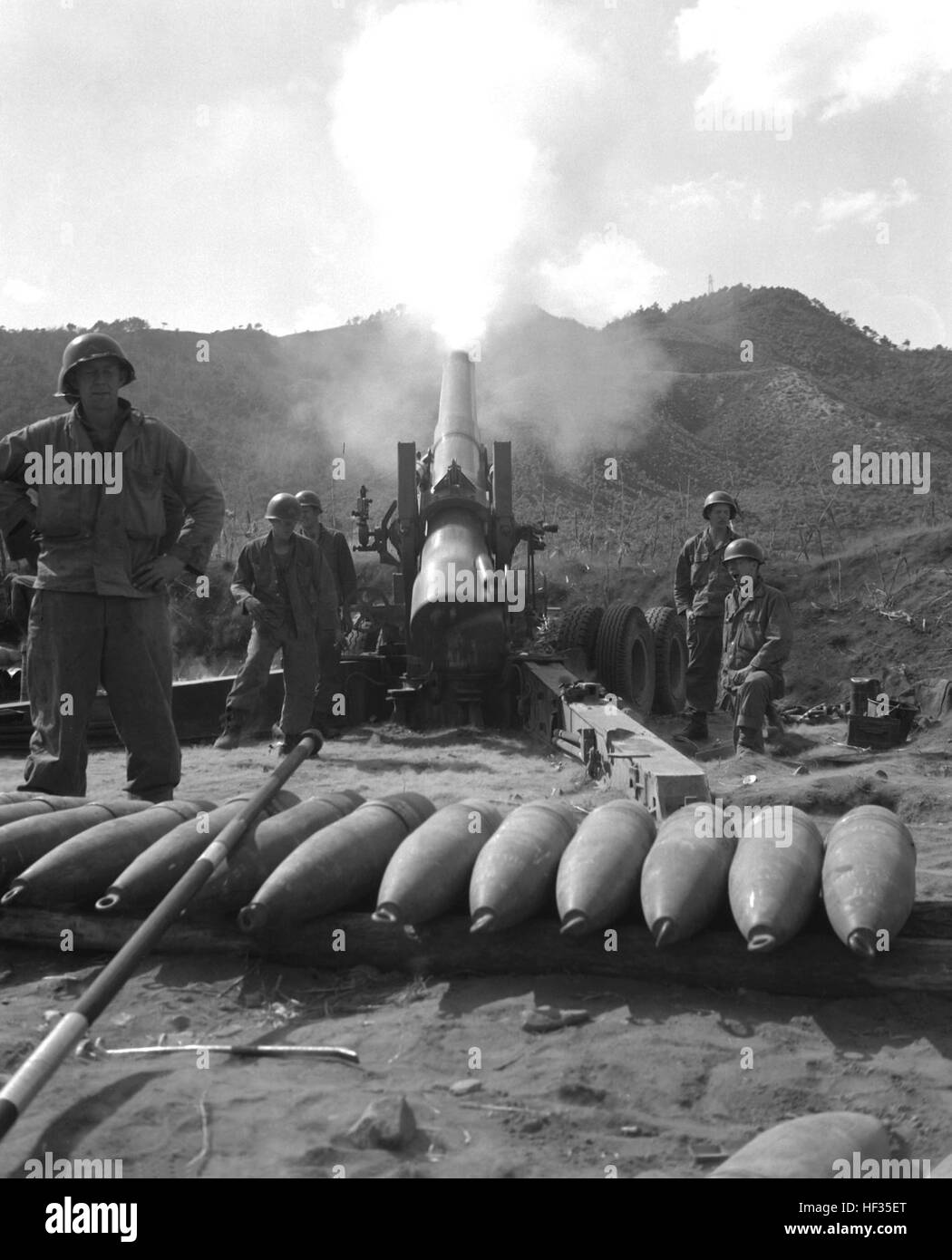 Although its positions were threatened, an Army 8" howitzer battery ...