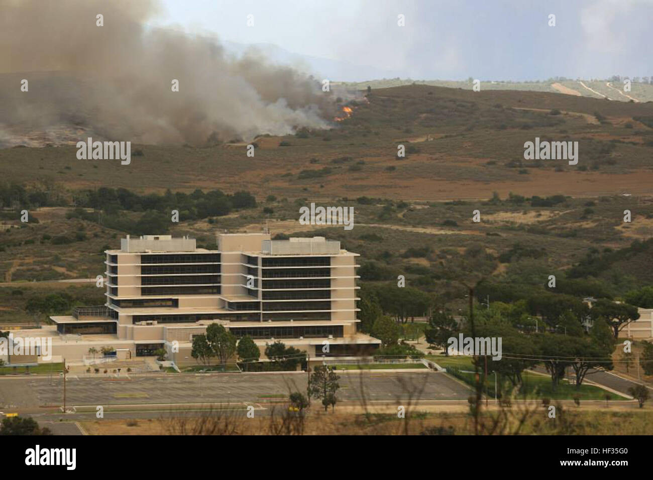 U.S. Marines and fire crew on Marine Corps Base Camp Pendleton, Calif ...