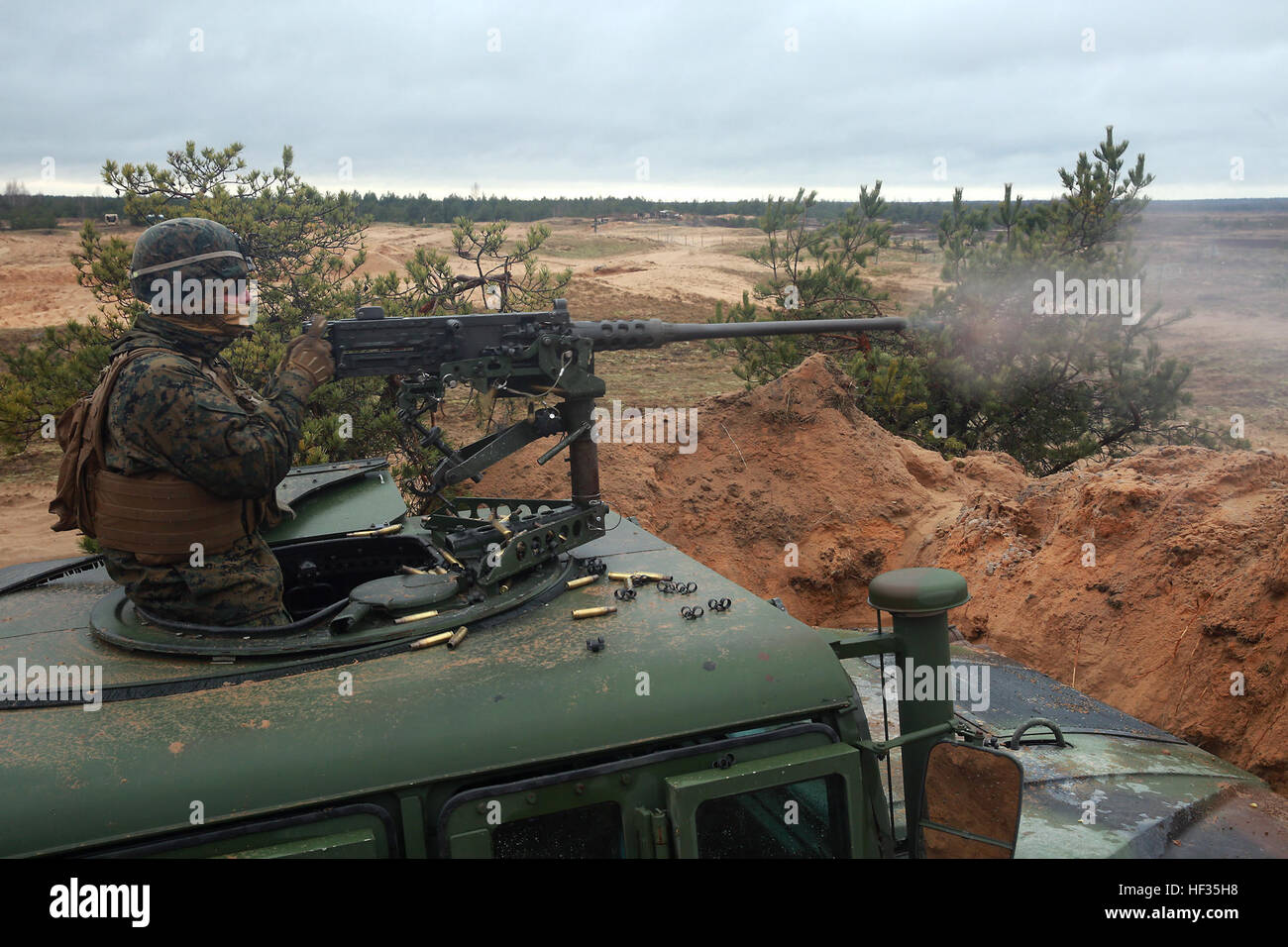 A U.S. Marine with Weapons Company, Black Sea Rotational Force 15 ...