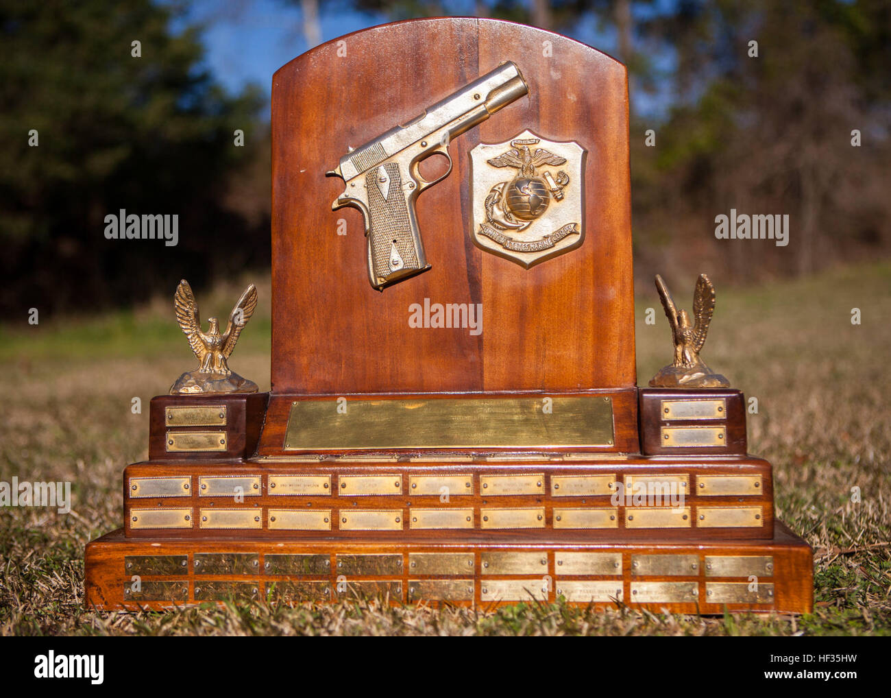 The Edson Trophy is displayed during the 2015 Eastern Division Rifle ...