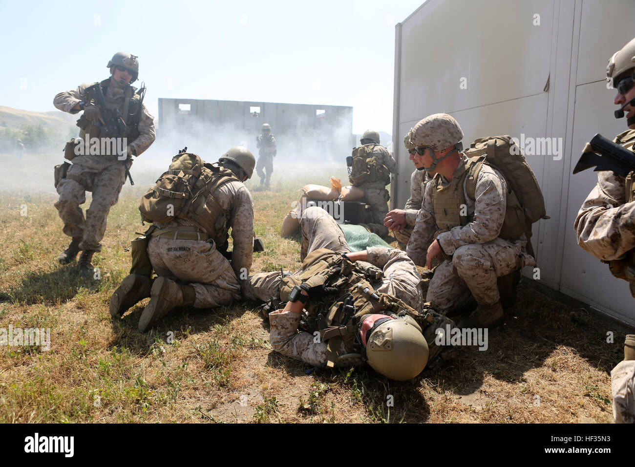 Marines with Charlie Company, 1st Reconnaissance Battalion, provide ...