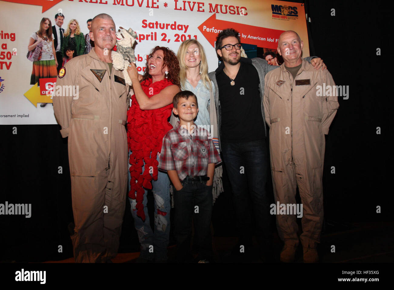 Performers pose for a photo with Maj. Gen. Thomas Conant, commanding ...