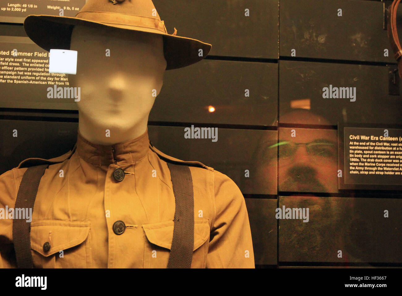 Thomas Pereira looks at a display inside the Parris Island Museum on ...