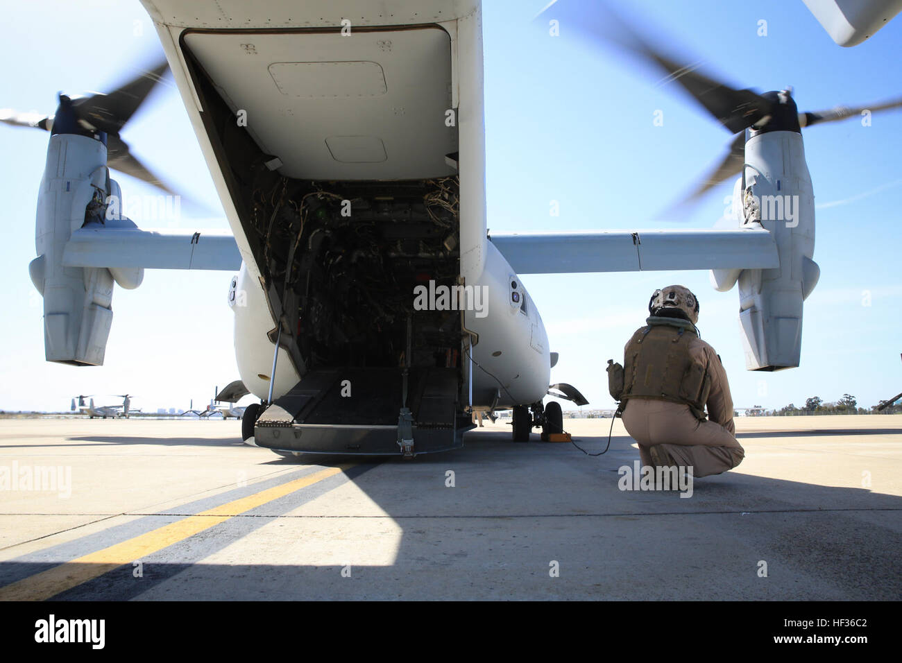 U.S. Marine Corps Sgt. Joseph Lucero, a crew chief assigned to Marine ...
