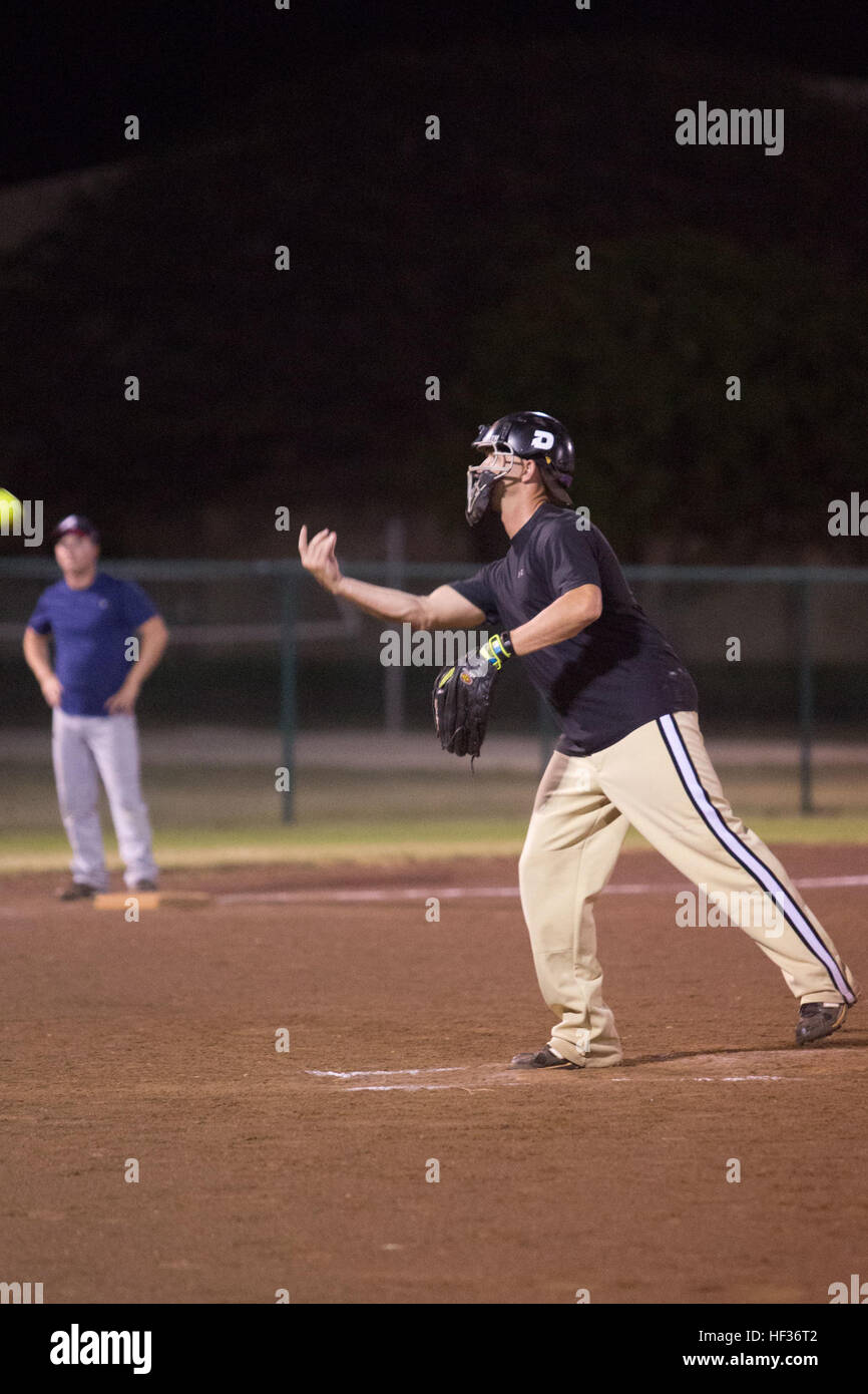 Aaron Coulson, the pitcher for Patrol Squadron 4’s “Skinny Dragons ...