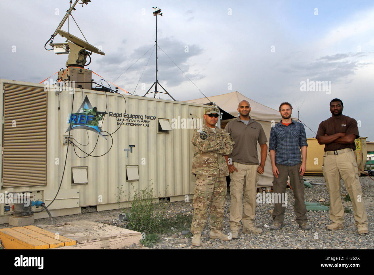 Some members of the Rapid Equipping Force team at Forward Operating ...