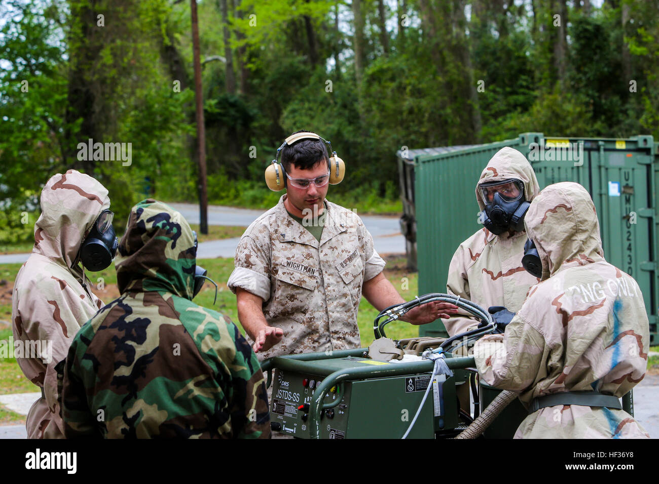 A chemical, biological, radiological and nuclear defense instructor ...