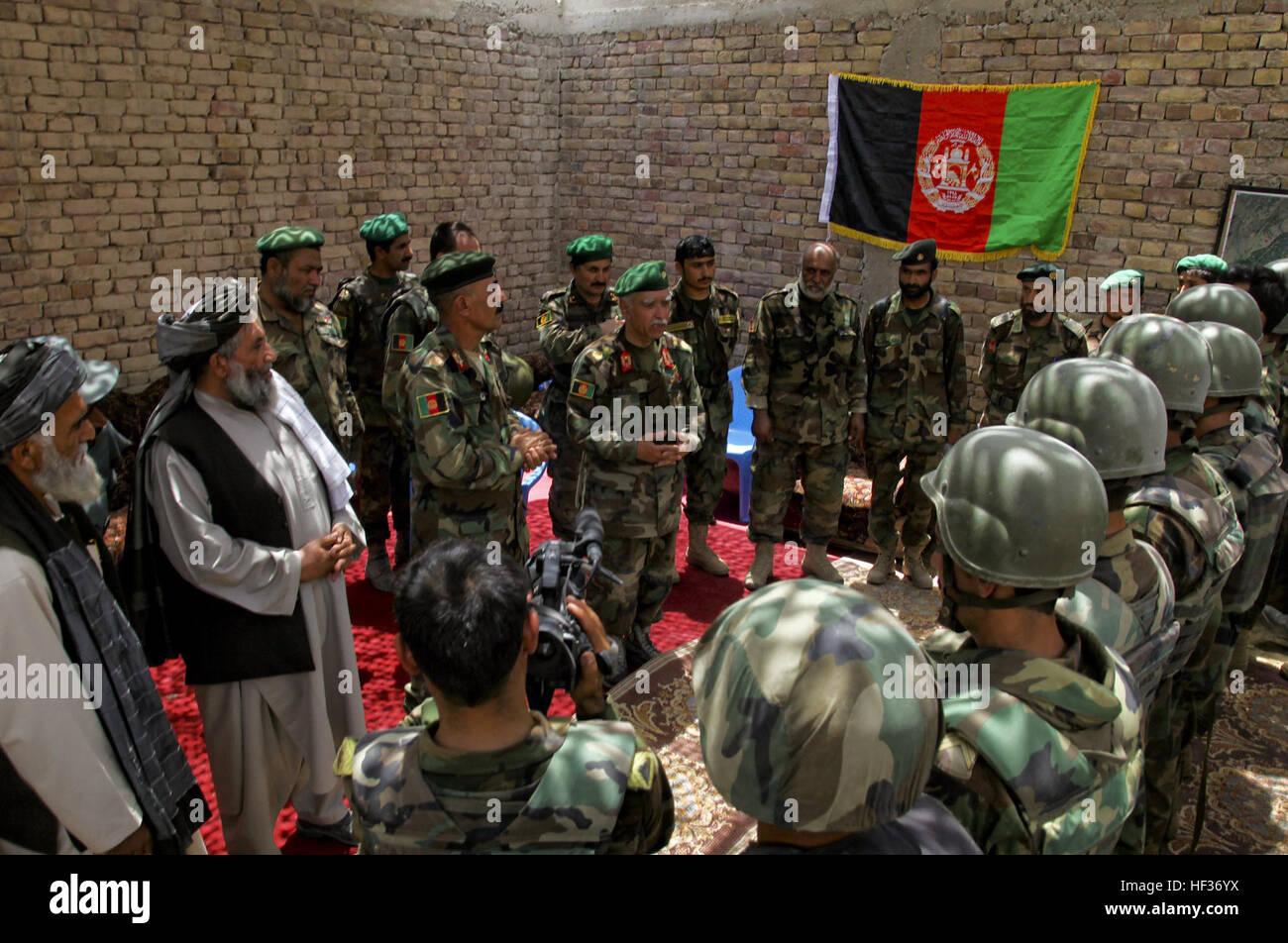 Afghan National Army Brig. Gen. Sheer Mohammad Zazi speaks during a key ...