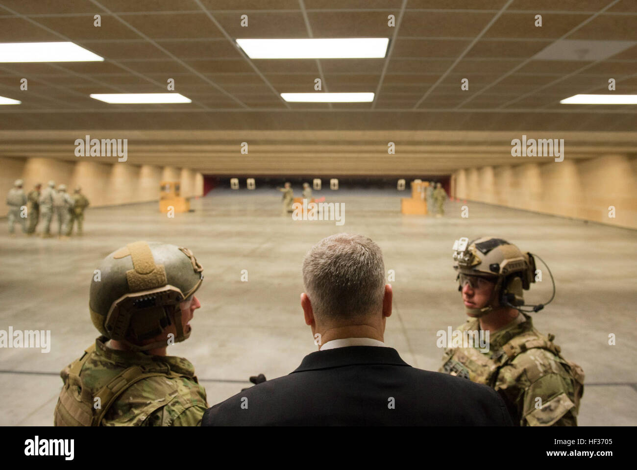 Deputy Secretary of Defense Bob Work speaks with soldiers from the 10th ...