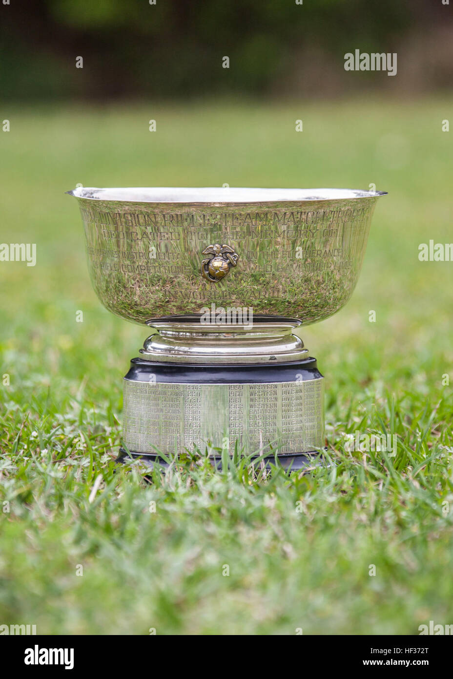 The Inter-Division Rifle Team Match Trophy is displayed during the 2015 ...