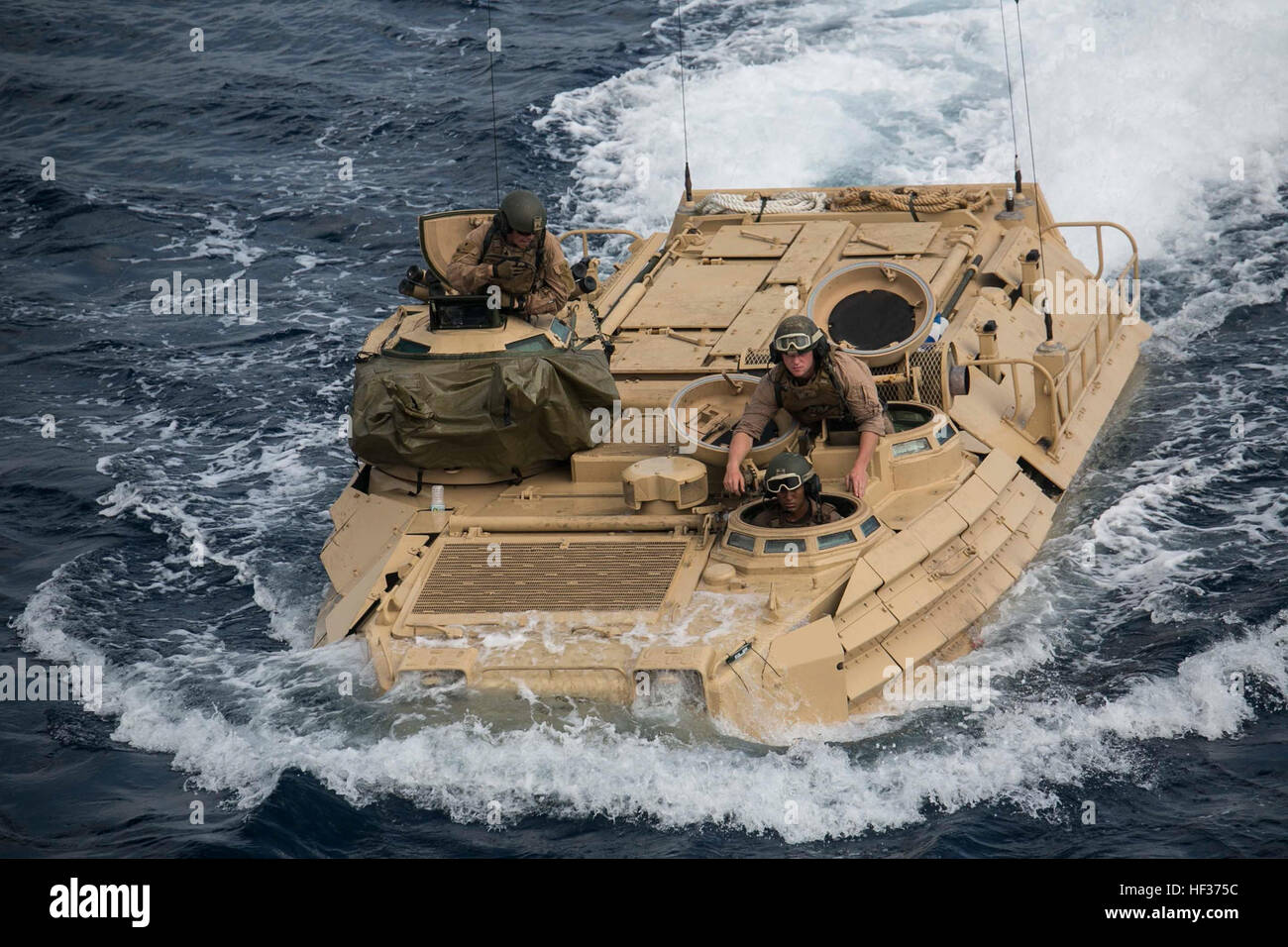 A U.S. Marine Amphibious Assault Vehicle operator with Combat Assault ...