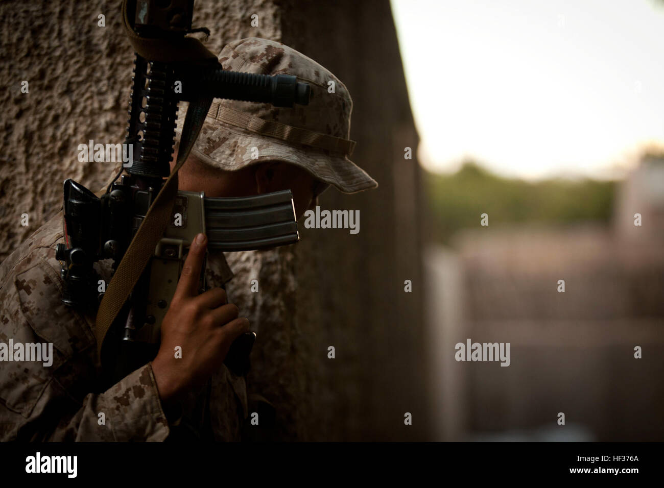 U.S. Marine Corps Pfc. Charles A. Hook, an assaultman assigned to ...