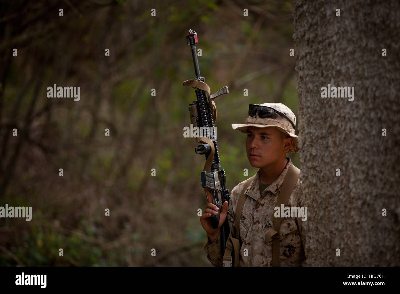 U.S. Marine Corps Pfc. Charles A. Hook, an assaultman assigned to ...