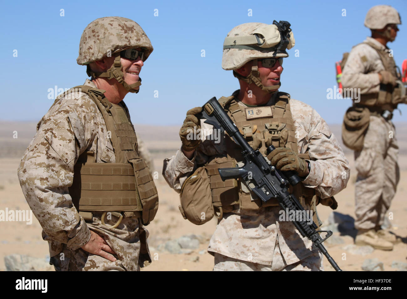 Brig. Gen. George W. Smith Jr., left, commanding general, Marine Corps ...