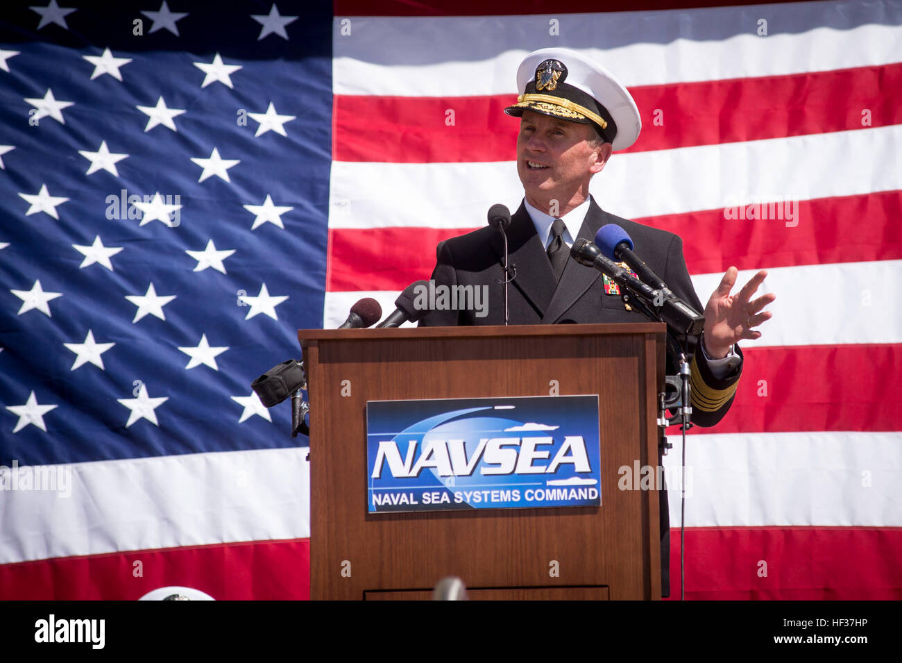 The Chief of Naval Operations speaks at the dedication ceremony of ...