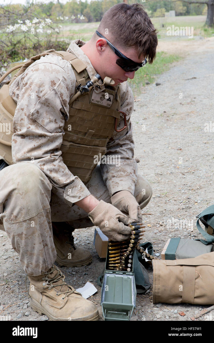 U.S. Marine Corps Lance Cpl. Christopher Williams, machine gunner ...