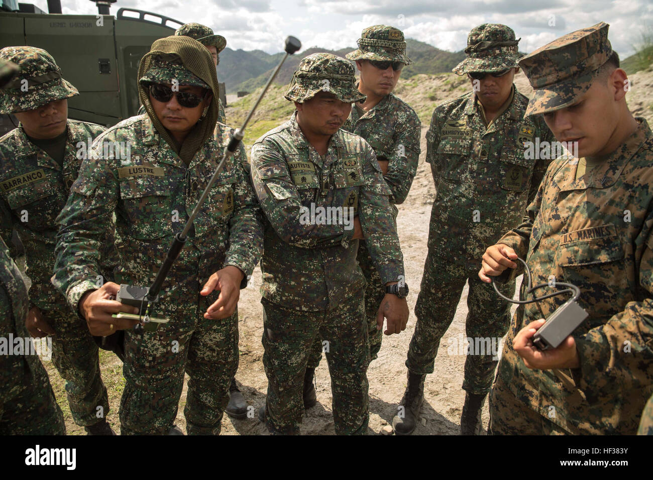 U.S. Marine Cpl. Erik Santos, a combat engineers assigned to Combat ...