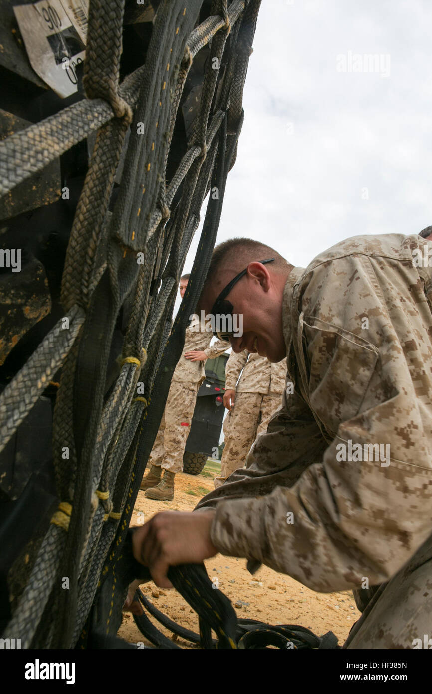 U.S. Marine Corps Pfc. Zachary Stevens with Landing Support Platoon ...