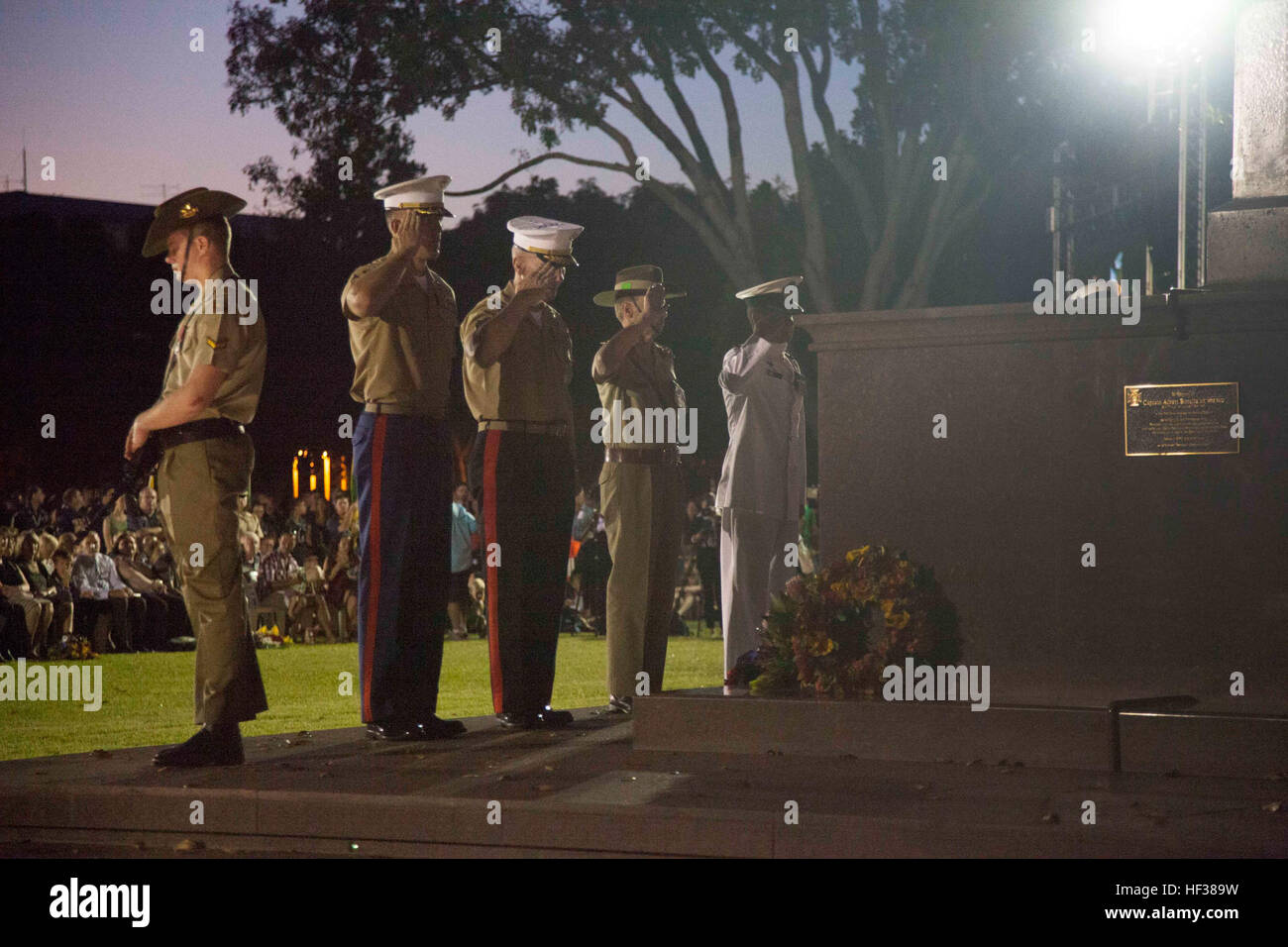 Commodore Brenton Smyth, far right, Brigadier Mick Ryan, second from ...