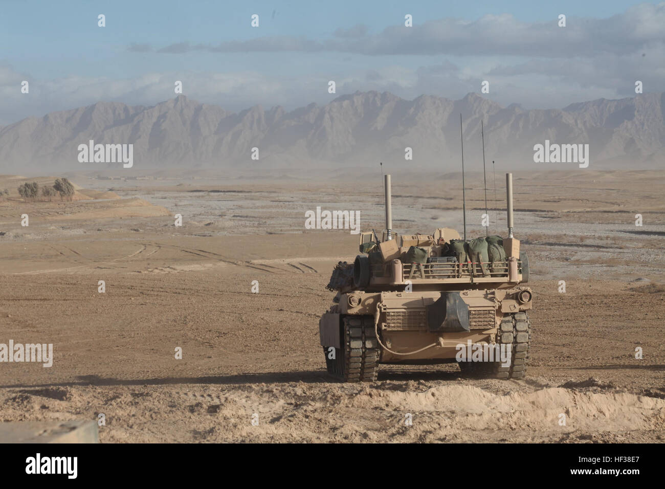 An M1A1 Abrams tank from Delta Company, 1st Tank Battalion, provides ...