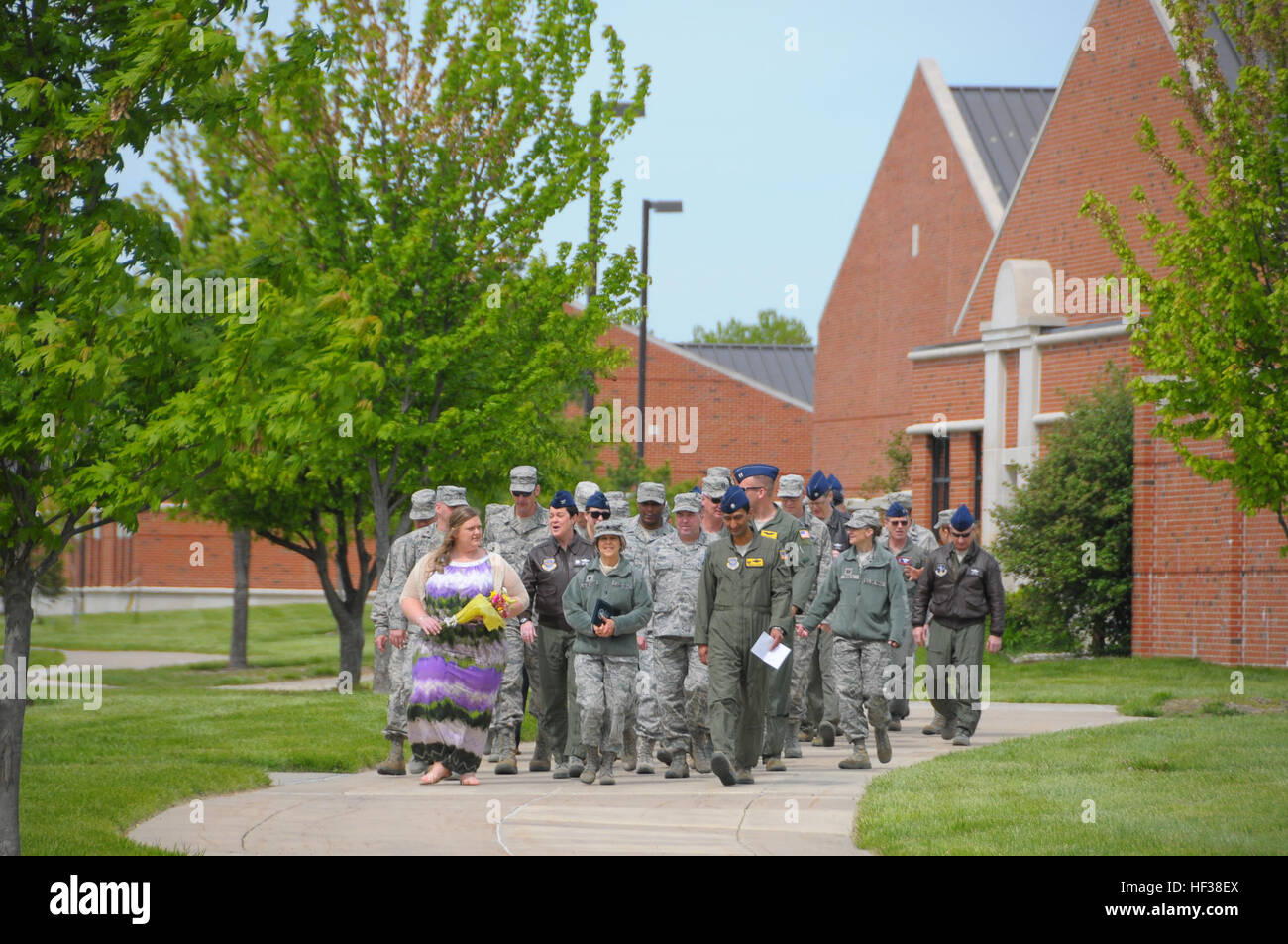 The 906th Air Refueling Squadron conducted a memorial walk at Scott Air ...