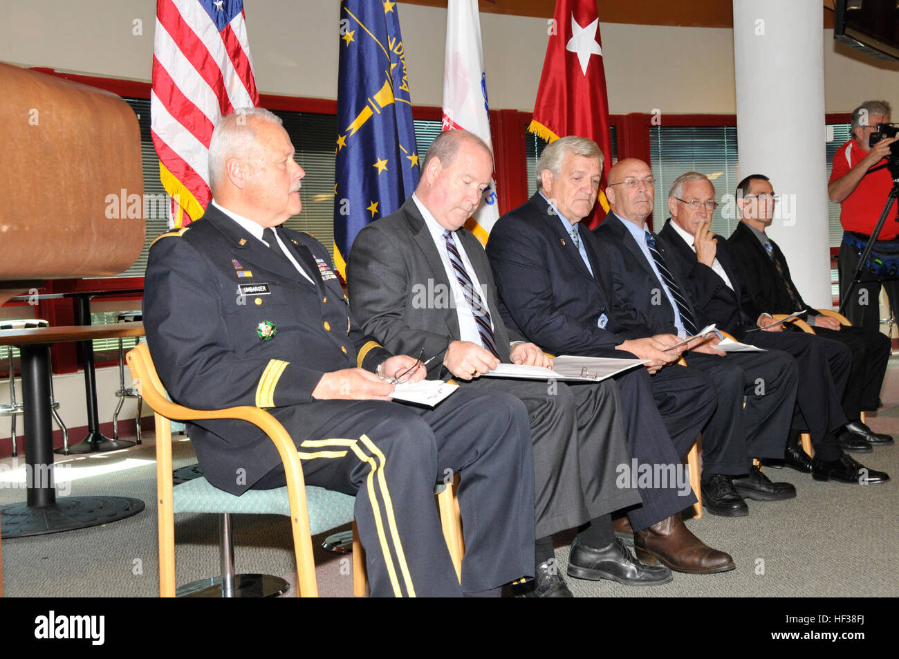 U.S. Army Maj. Gen. R. Martin Umbarger (left), adjutant general of ...