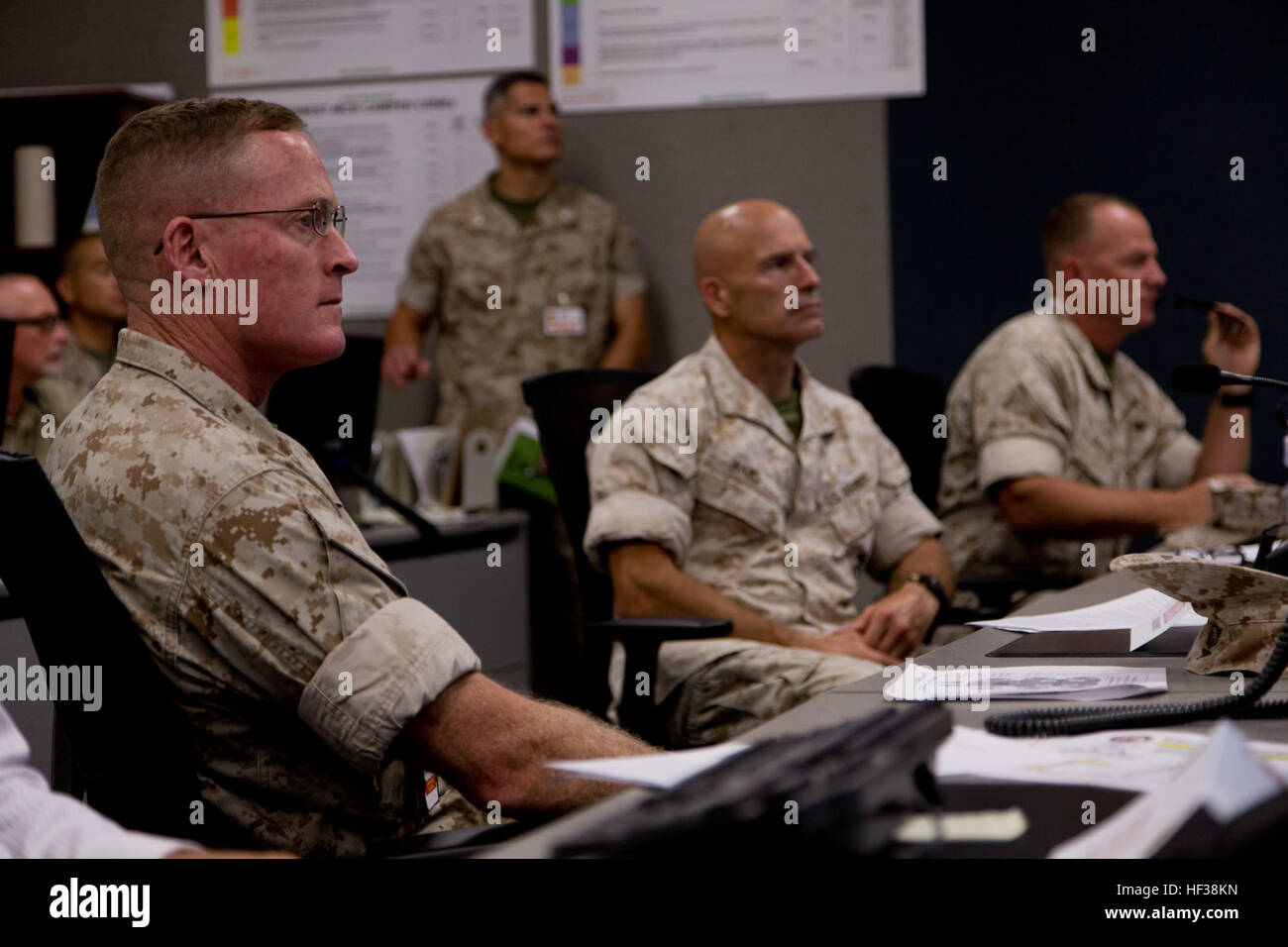 U.S. Marine Corps Brig. Gen. Edward D. Banta (left), commanding general ...