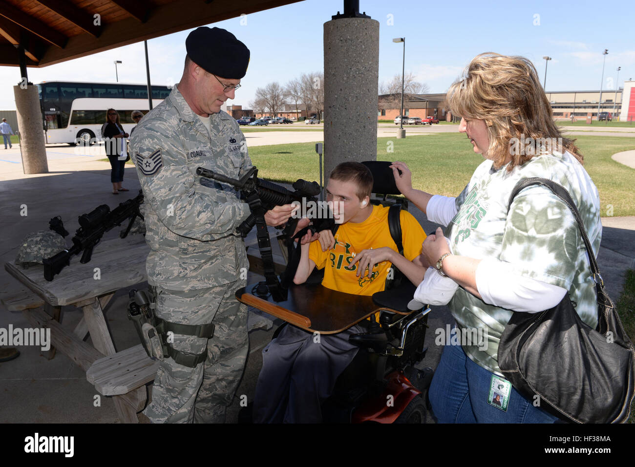 Security Forces Squadron personnel provide a tour at North Dakota Air ...