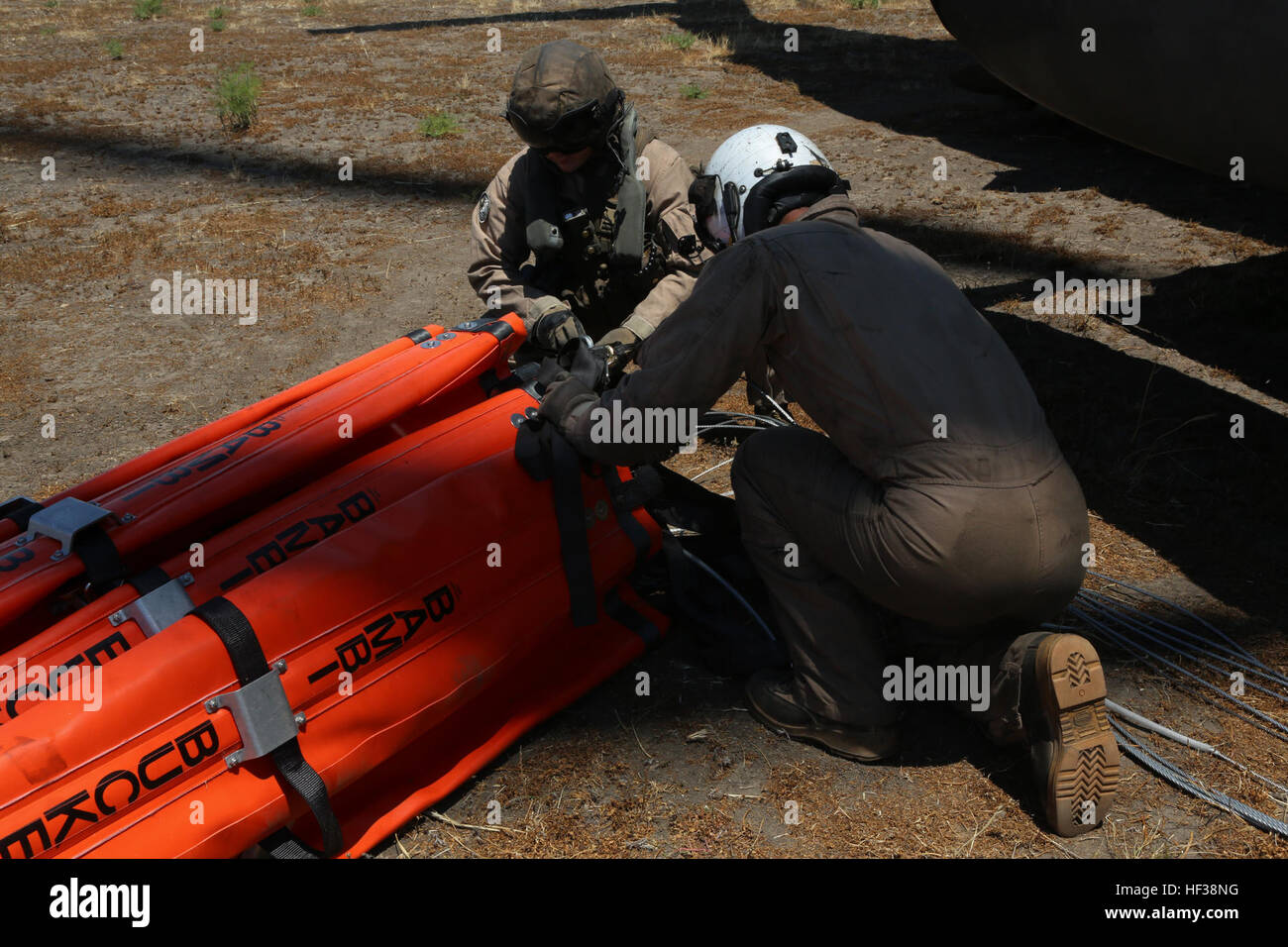 U.S. Marine Corps Corporals Harley Workman, left, and Nicholas Solomon ...
