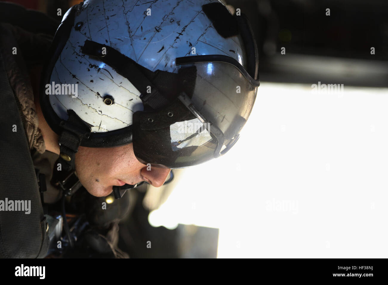 U.S. Marine Corps. Cpl. Nicholas Solomon, a CH-53E Super Stallion crew ...
