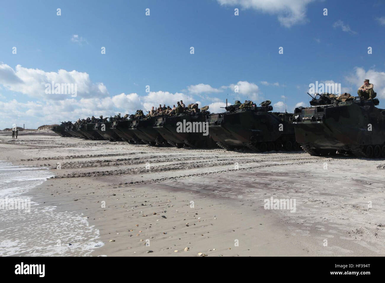 Marines with 2nd Amphibious Assault Battalion await orders to 'splash ...