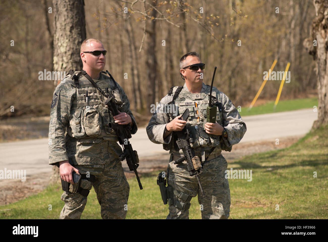 U.S. Air Force Master Sgt. Ethan Thibault and Master Sgt. Jarrod Colby ...
