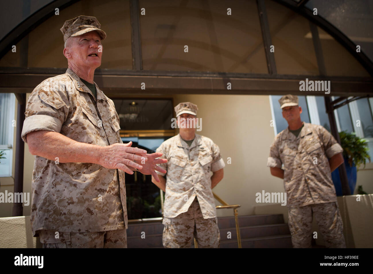U.S. Marine Corps Lt. Gen. John A. Toolan (left), Marine Corps Forces ...