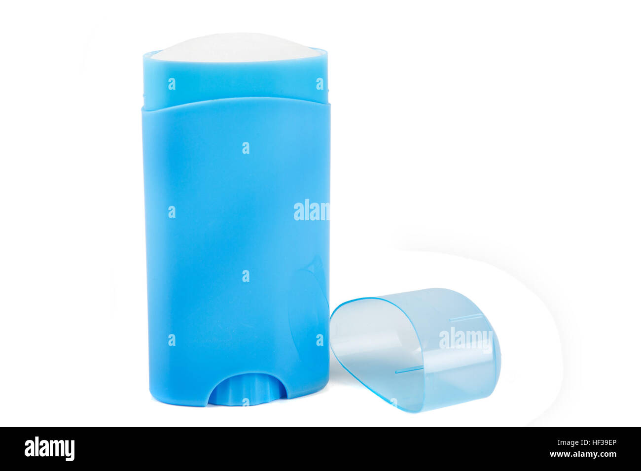 Blue deodorant container isolated on white background Stock Photo - Alamy