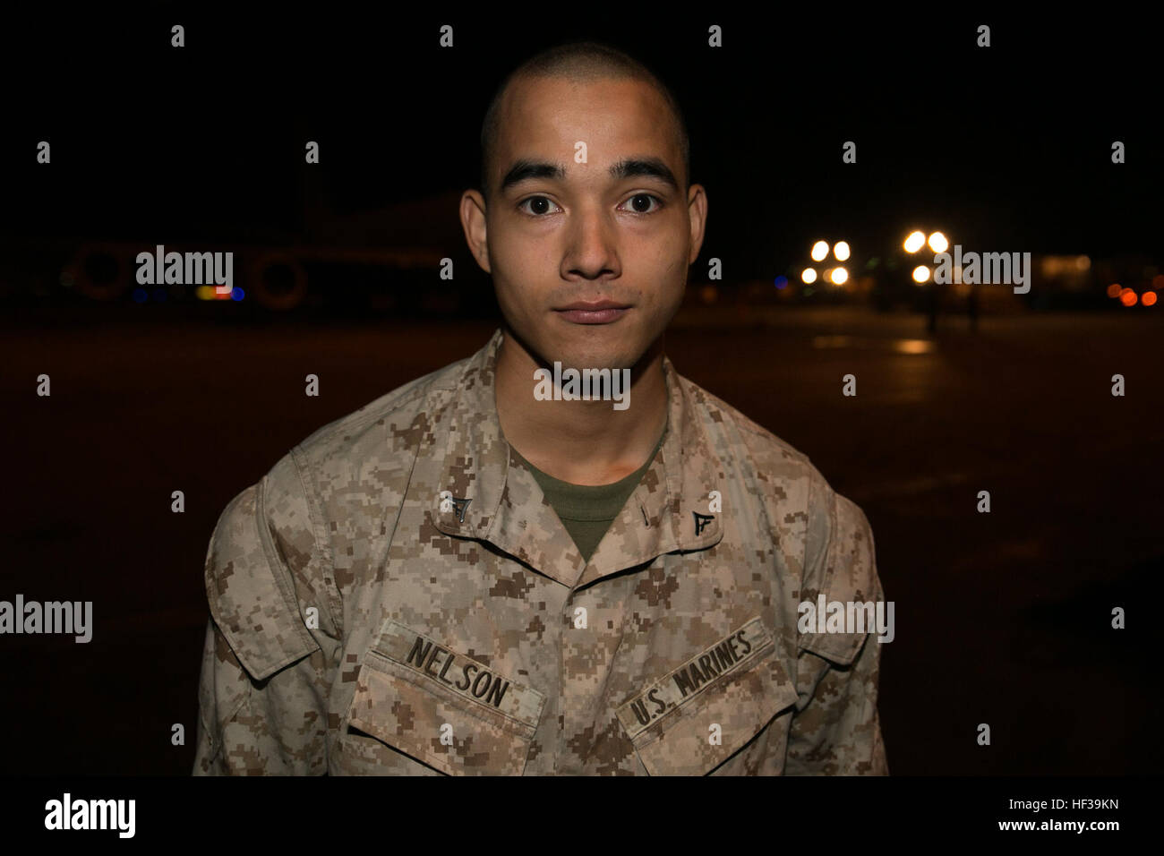 U.S. Marine Lance Cpl. Sheldon M. Nelson, from Dillingham, Alaska, flew ...