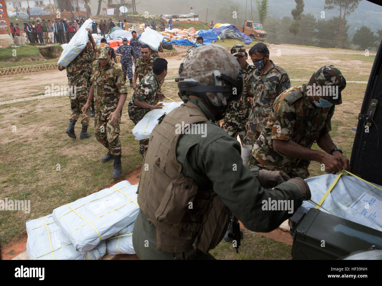 Aerial photo of nepal disaster hi-res stock photography and images - Alamy