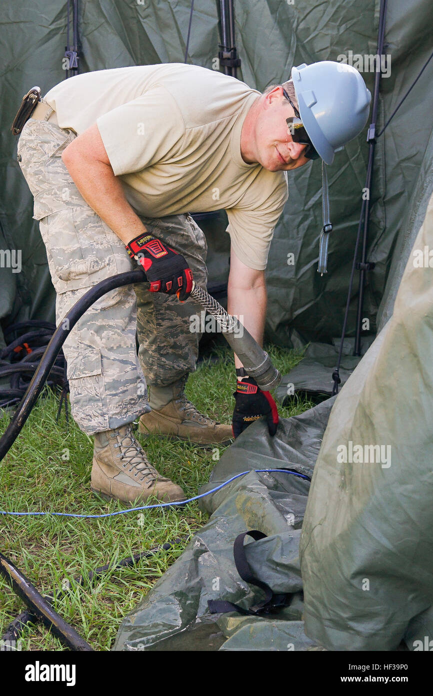A U.S. Air Force cyber transport craftsman with the 283rd Combat ...