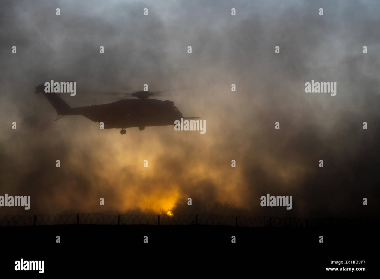 A CH-53E Super Stallion helicopter lands at Patrol Base Jaker in Nawa ...