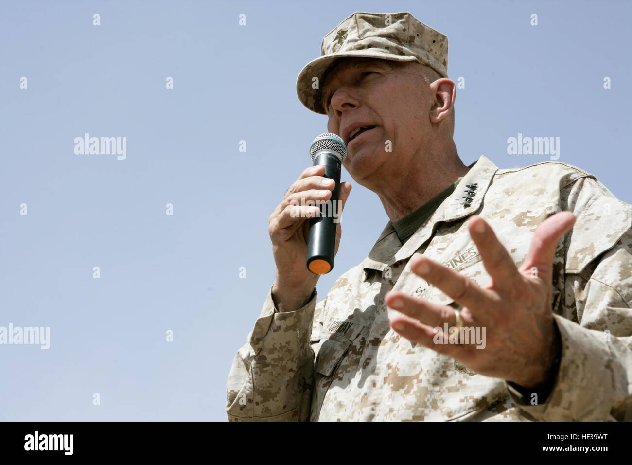 Commandant of the Marine Corps Gen. James Conway speaks to Marines ...