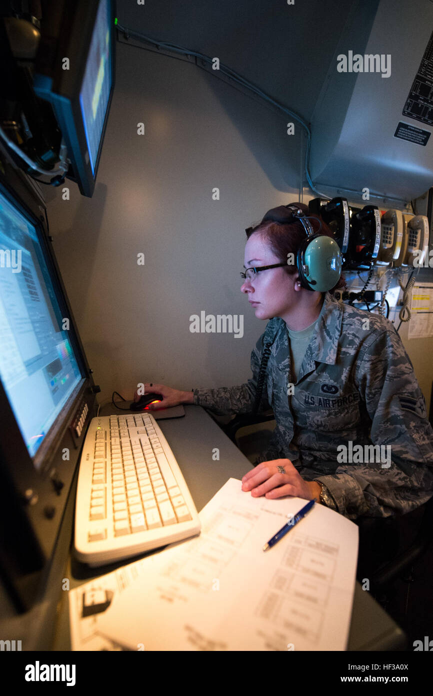 A surveillance technician from the 117th Air Control Squadron, Georgia ...